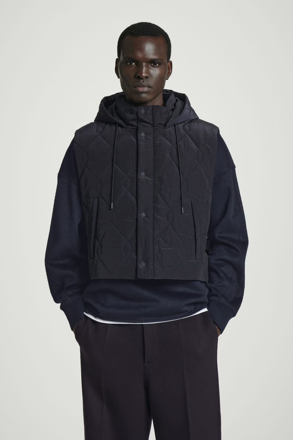 Quilted Hooded Hybrid Vest | COS Saudi Arabia