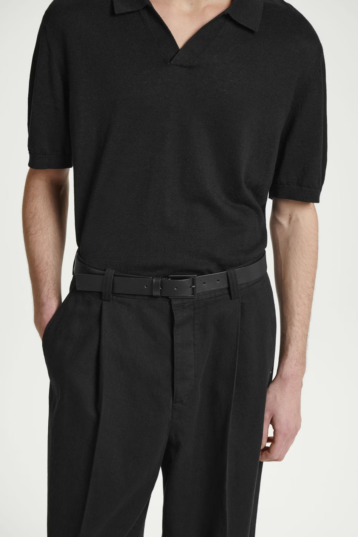 Matte Tonal Leather Belt | COS Saudi Arabia